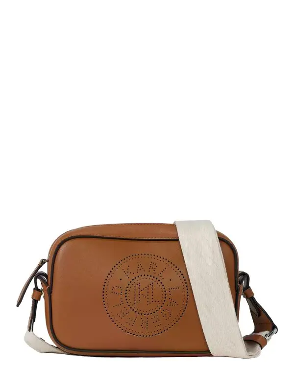 Karl Lagerfeld K/circle Leather Cross Body Bag - Brown