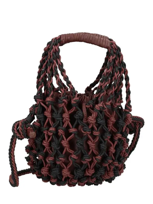 ALYSI Handheld Mesh Bag - Brown