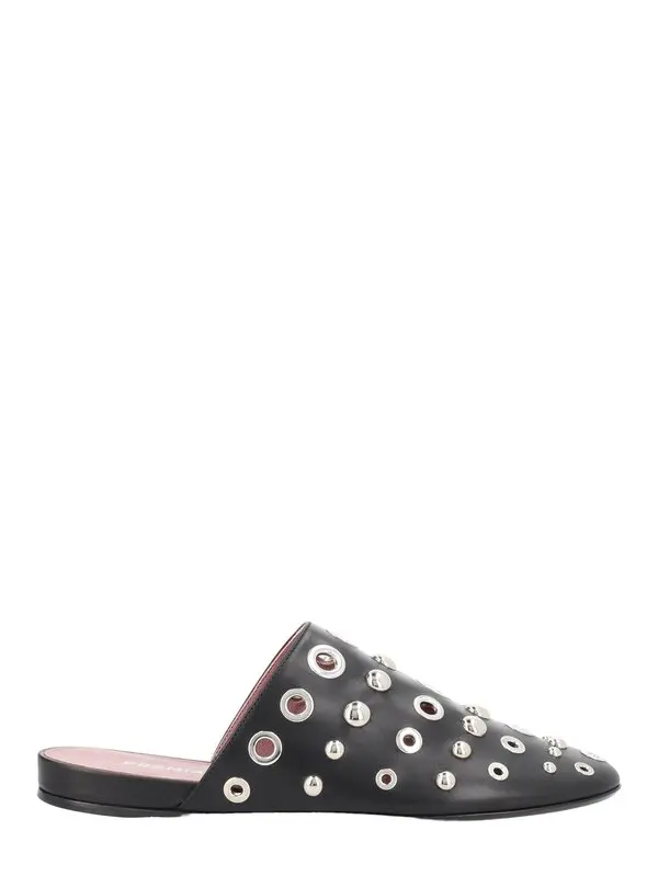 Premiata Leather Studded Slippers - Black