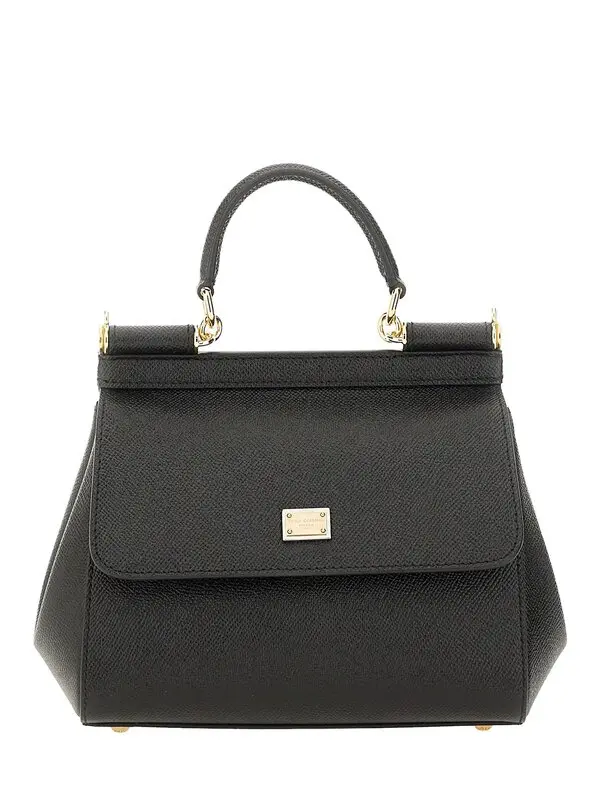 Dolce & Gabbana Sicily Medium Top Handle Bag - Black