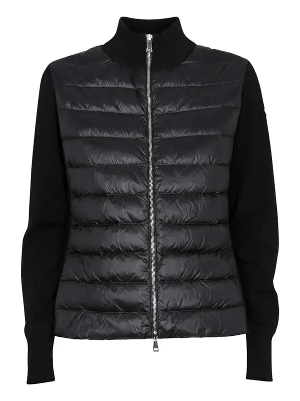 Moncler Cardigan With Logo - Black
