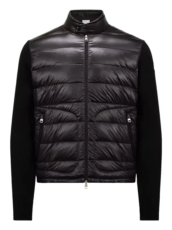 Moncler Cardigan With Logo - Black