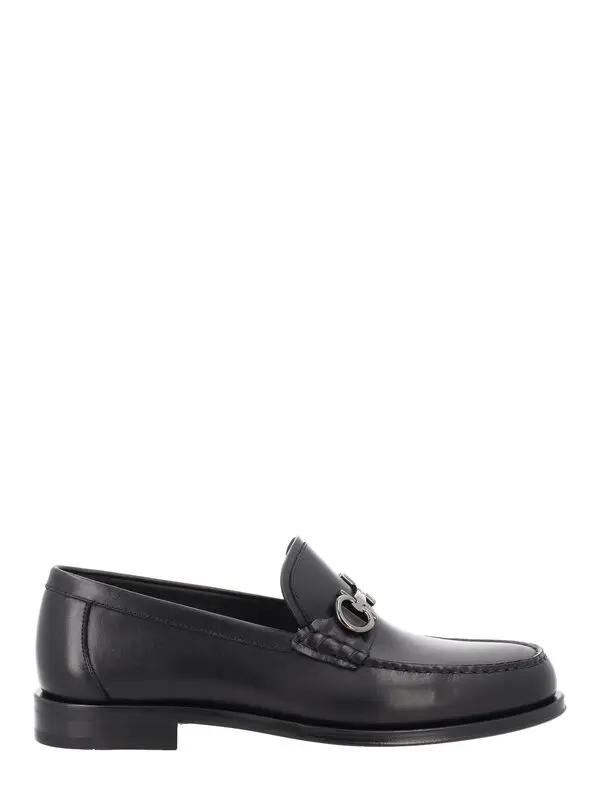 FERRAGAMO Gancini Moccasin - Black
