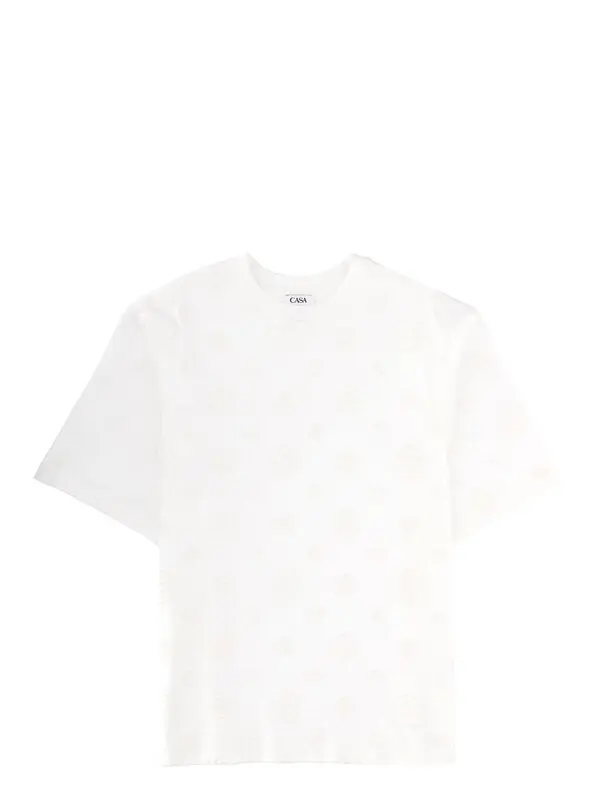 Casablanca T-shirt With Monogram Details - White