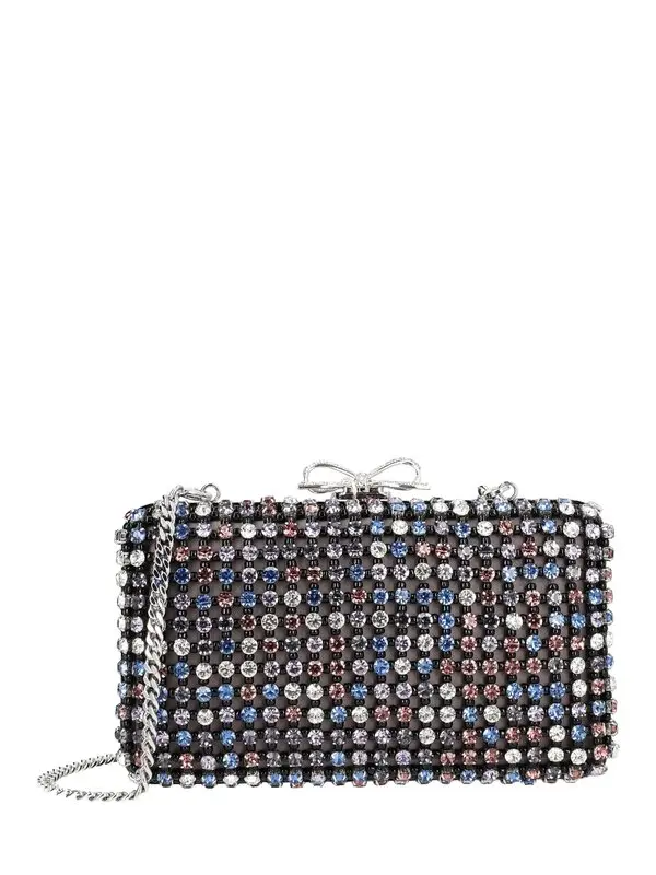 SELF-PORTRAIT Crystal Chainmail Clutch - Multicolour