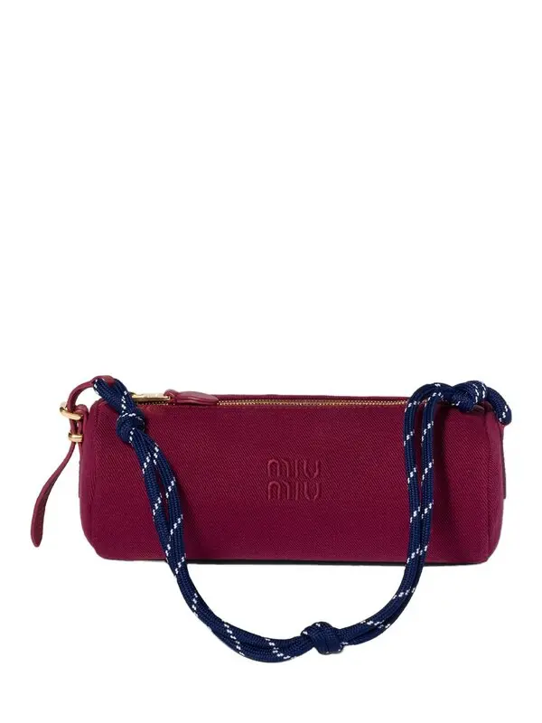 Miu Miu Gabardine Pouch - Cherry/baltic Blue