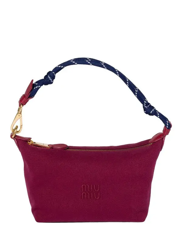 Miu Miu Gabardine Pouch - Cherry/baltic Blue