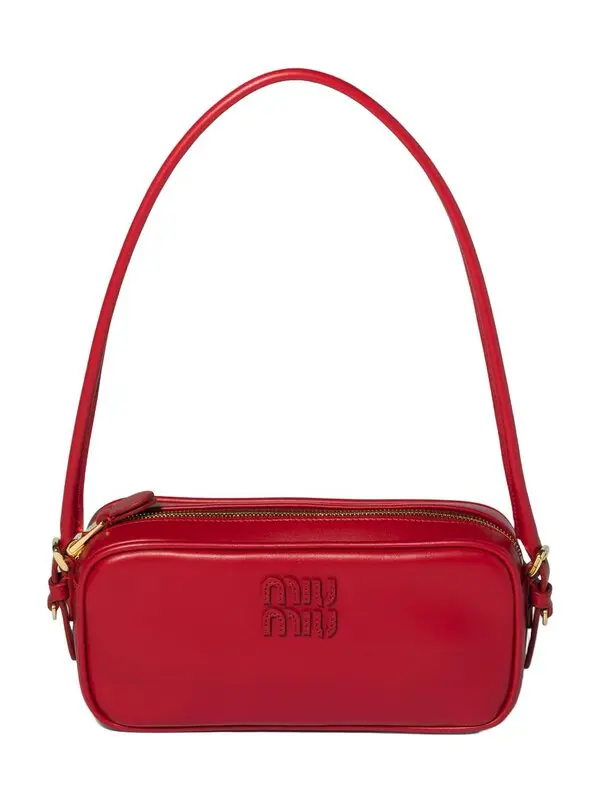 Miu Miu Leather Pouch - Red