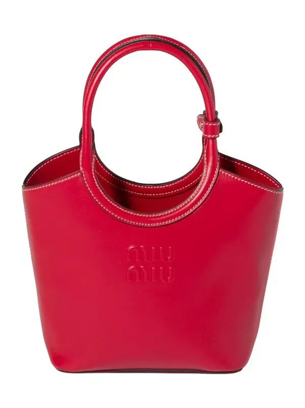 Miu Miu Ivy Leather Handbag - Red