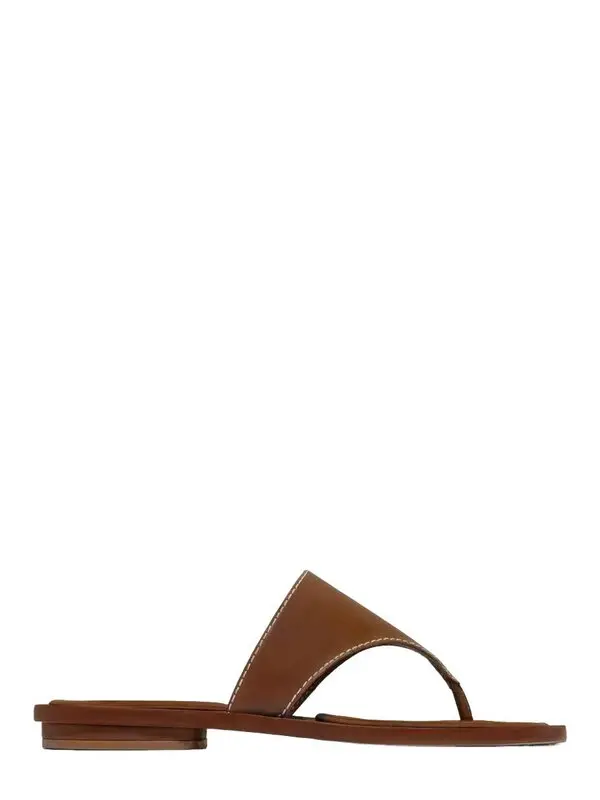 Bernardo Agora Topstitching Sandals - Brown