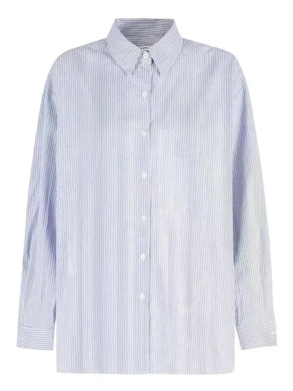 LA PISCINE Striped Button-up Shirt - Blue