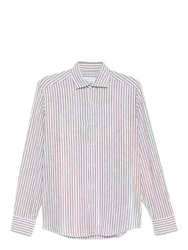 MANUEL RITZ Striped Shirt - Brown