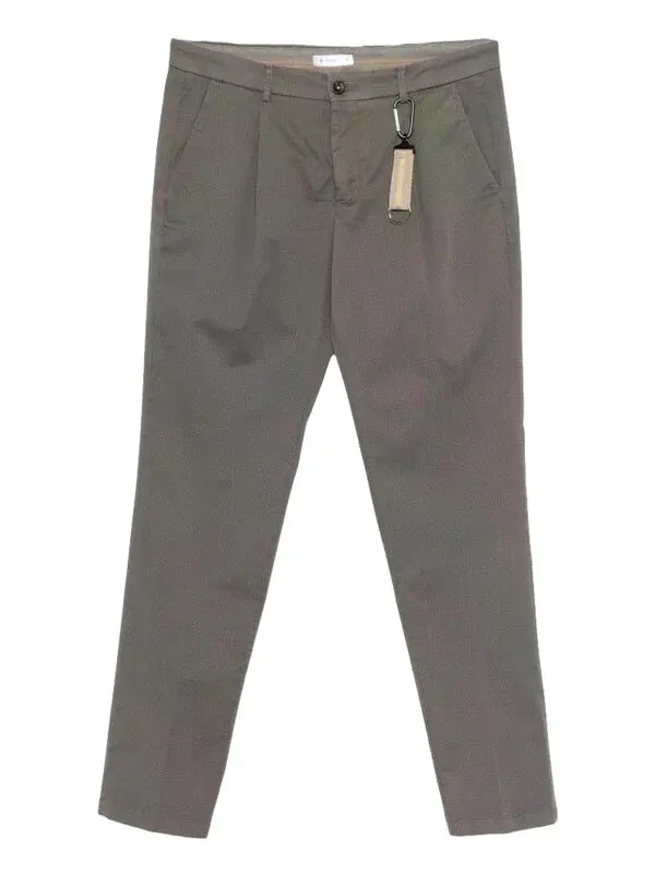 MANUEL RITZ Twill Pleated Trousers - Grey
