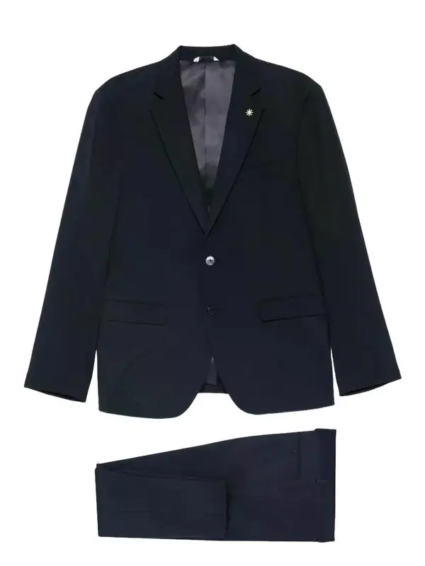 MANUEL RITZ Long-sleeve Pocket Suit - Blue
