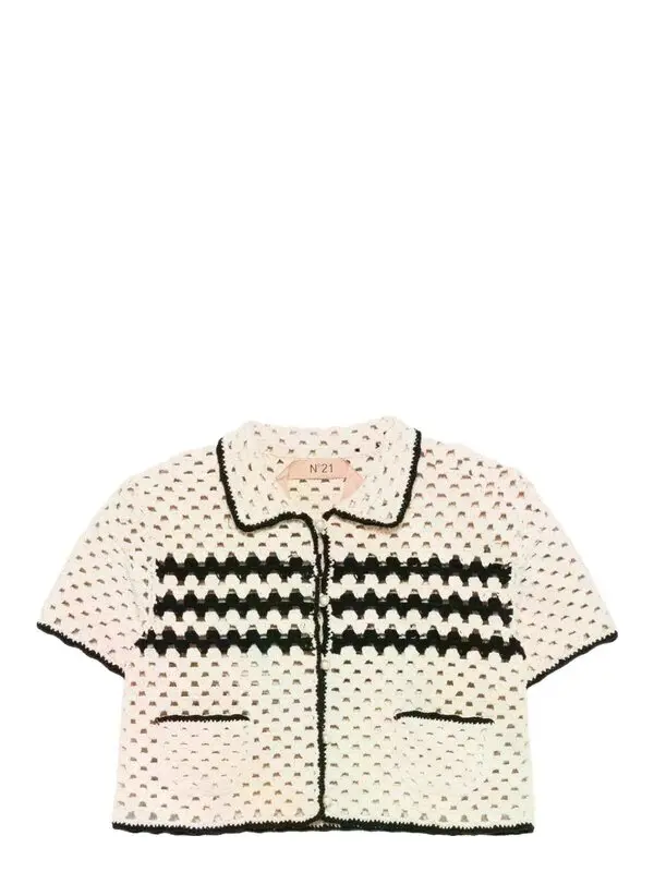 N°21 Crochet Knit Top - Neutrals