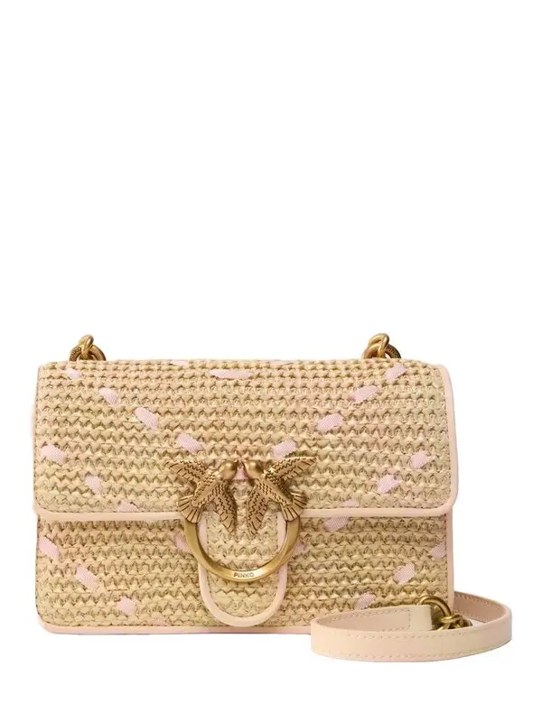 Pinko Mini Love One Bird Cross Body Bag - Neutrals