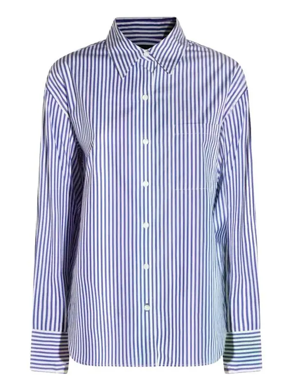 Rag & Bone Striped Shirt With Pocket - Blue