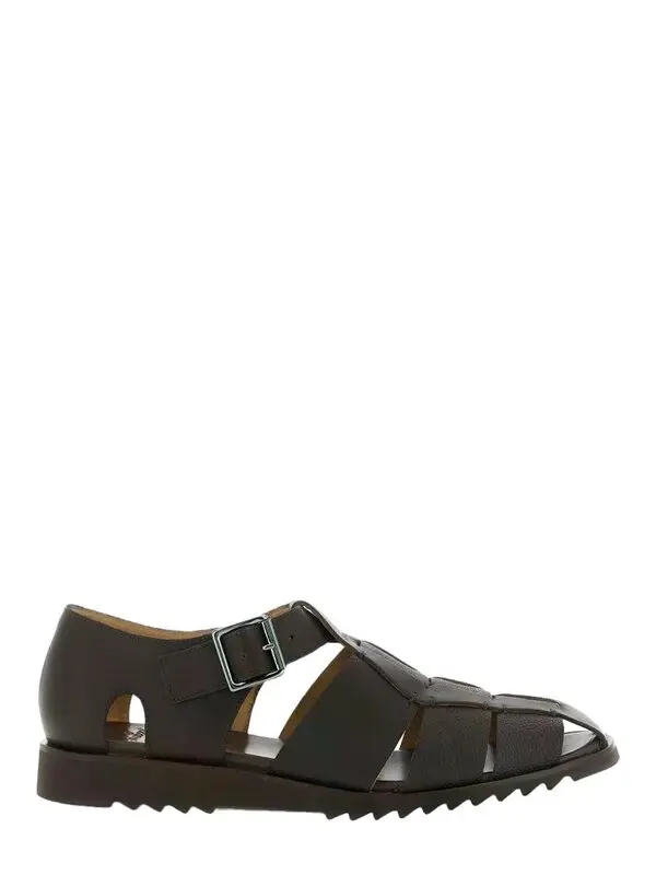 Paraboot Pacific Hammered-leather Sandals - Brown