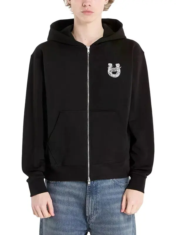 Kenzo Lunar New Year Zip-up Graphic Hoodie - Black