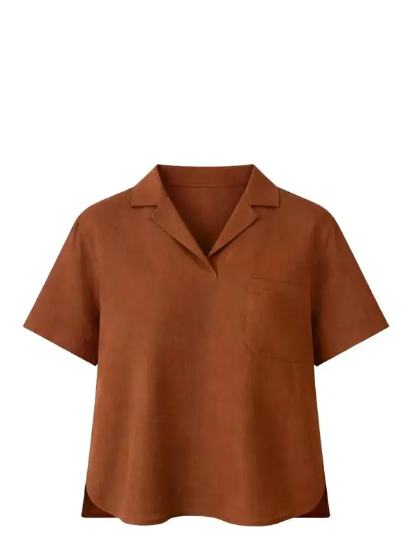 GRAN SASSO Collar T-shirt - Brown