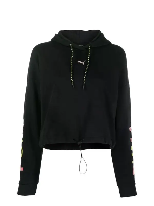 PUMA Chase Cropped Hoodie - Black