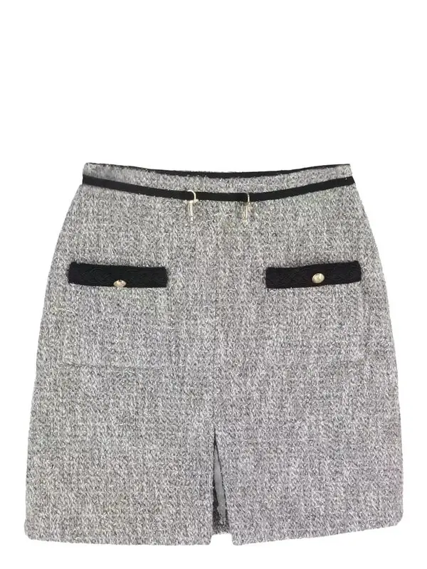 Maje Tweed Mini Skirt - Grey