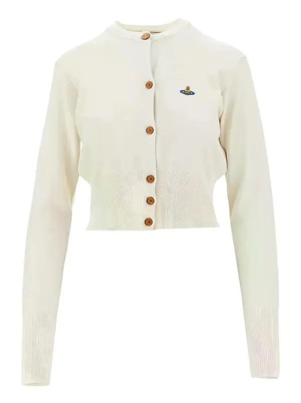 VIVIENNE WESTWOOD Bea Cropped Cardigan - Neutrals