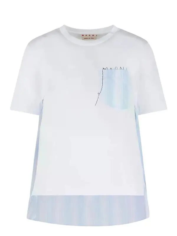Marni Pocket Striped T-shirt - Grey