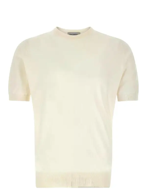 John Smedley Crew Neck Kempton T-shirt - Neutrals