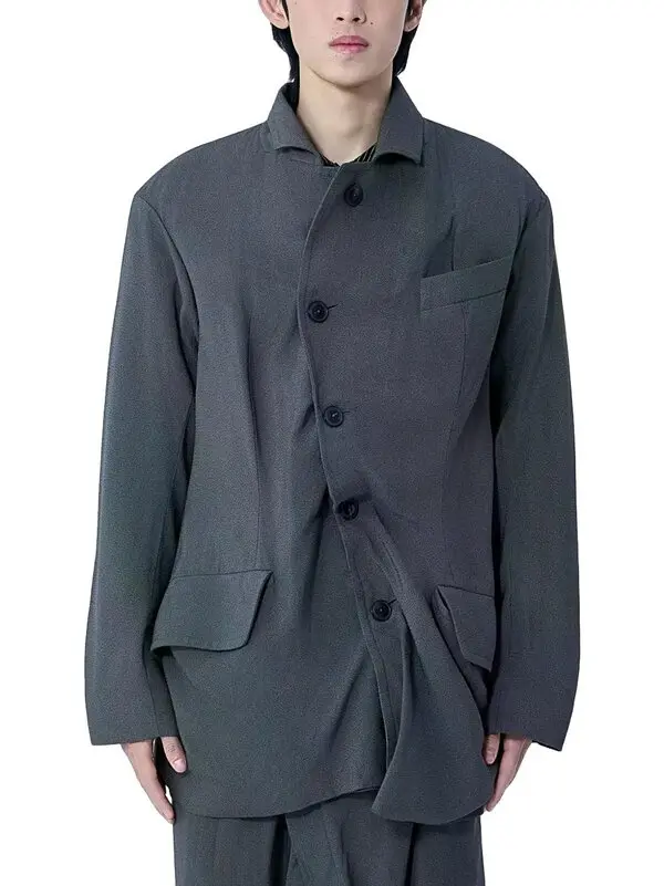 VIVIENNE WESTWOOD Asymmetrical Notched Blazer - Grey