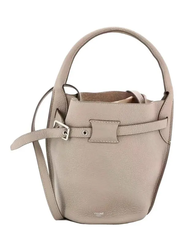 Celine Leather Nano Bucket Bag - Neutrals
