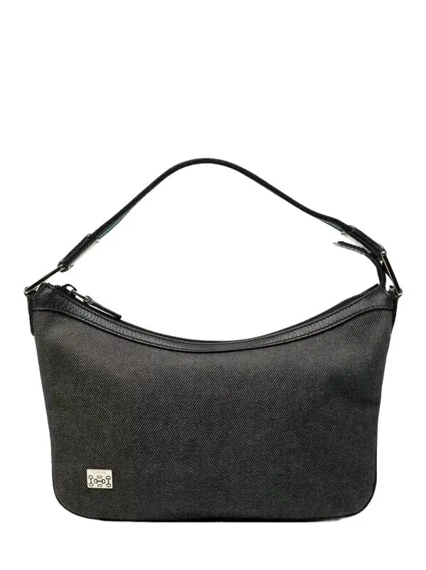 Gucci Denim Web Shoulder Bag - Black