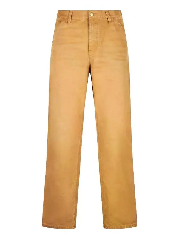 Carhartt Work In Progress Single Knee Logo-patch Jeans - Neutrals