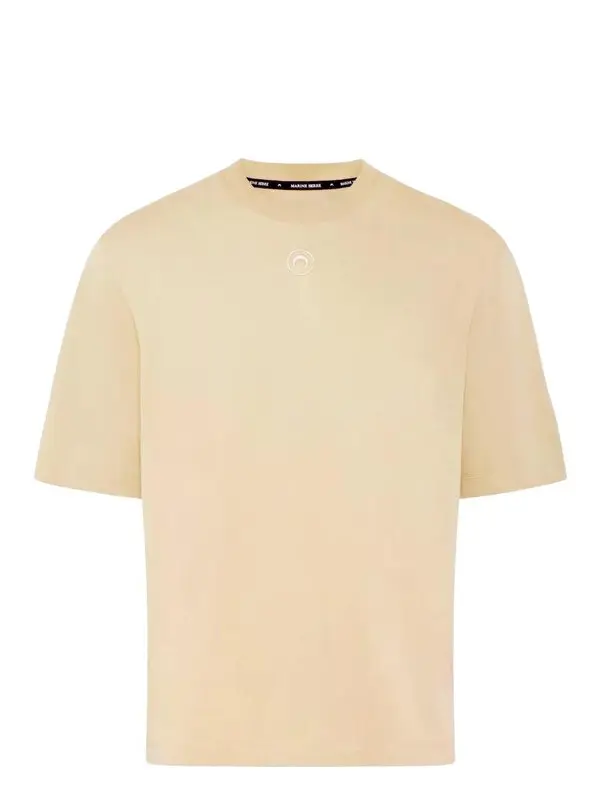 MARINE SERRE Moon Logo Crewneck T-shirt - Neutrals