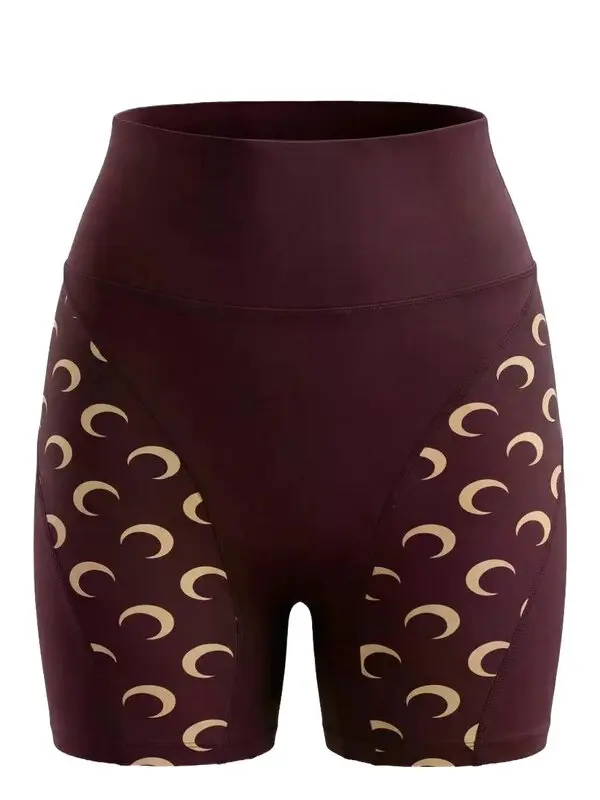 MARINE SERRE Athleisure Mini Shorts - Red