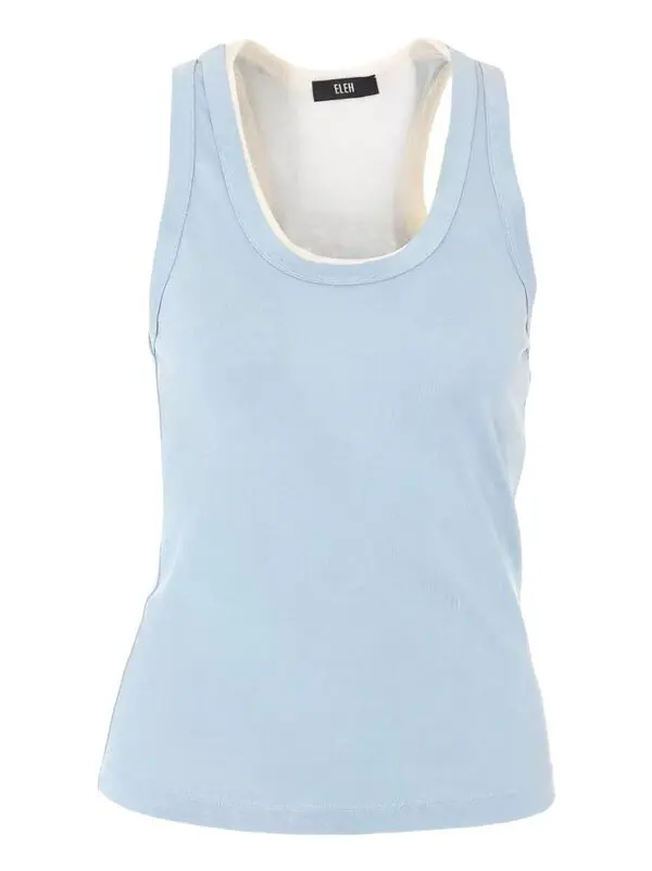 ELEH Scoop-neck Tank Top - Blue