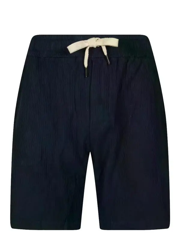 DANIELE FIESOLI Drawstring Ribbed Shorts - Blue