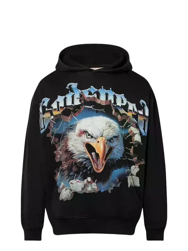 GODSPEED Graphic Print Hoodie - Black