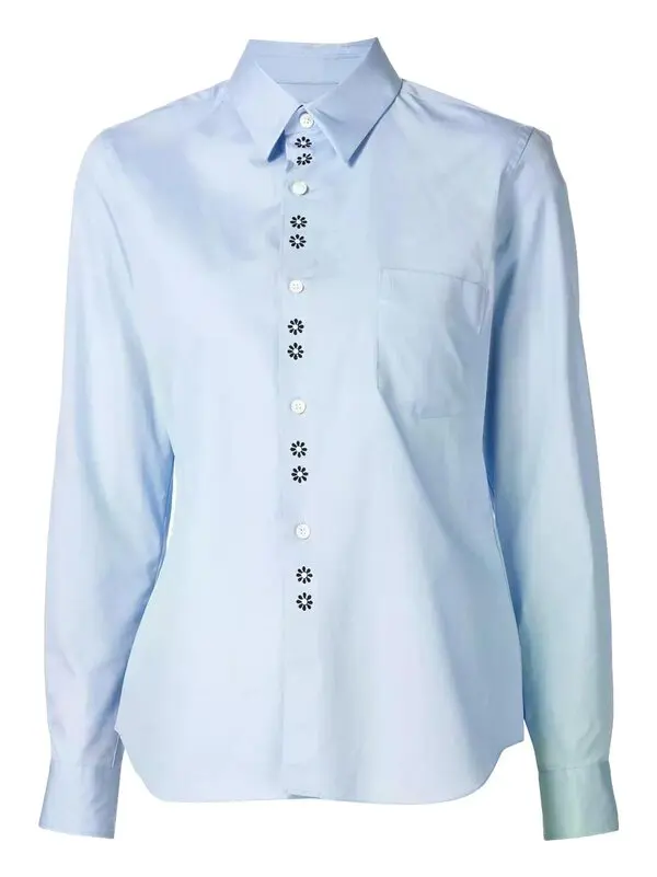 Comme Des Garçons Long Sleeve Shirt - Blue