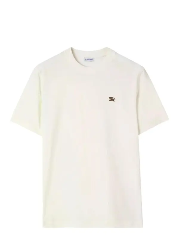 Burberry Equestrian Knight-embroidered T-shirt - Neutrals
