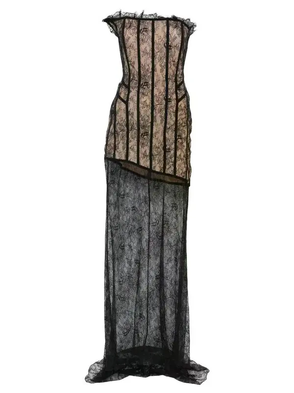 Giuseppe Di Morabito Lace Corset Dress - Black