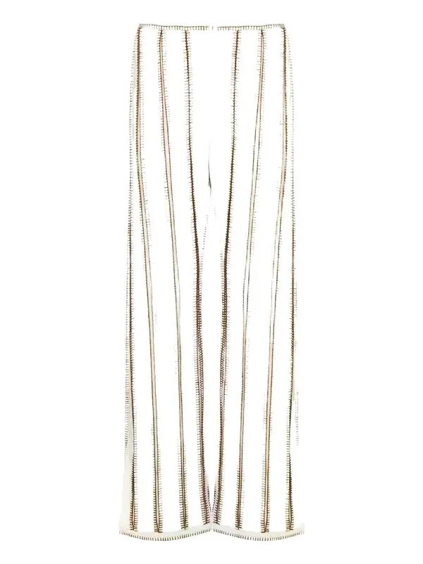 Amiri Flared Striped Track Pants - Neutrals