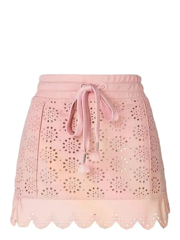 FENTY X PUMA English Embroidery Scalloped Skirt - Pink