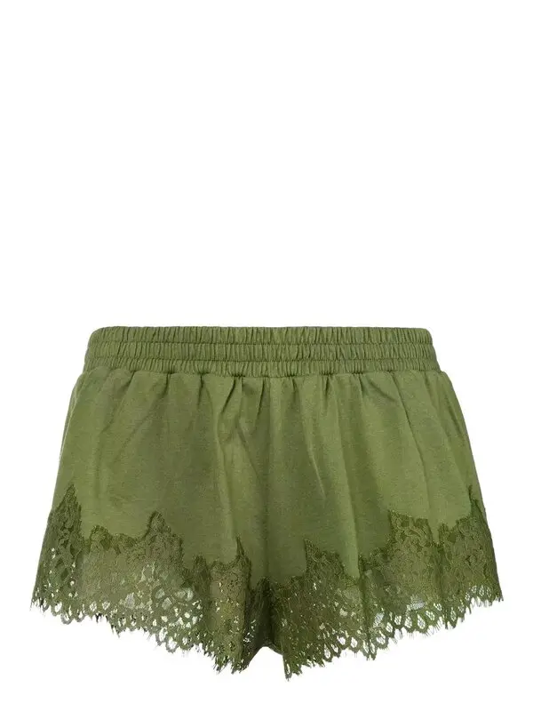 FENTY X PUMA Lace Trim Cotton Shorts - Brown