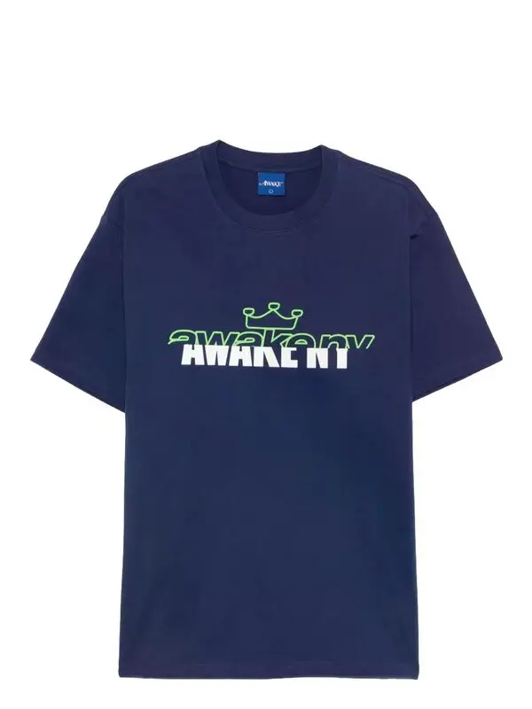AWAKE NY Headcrack Champs Logo-detail T-shirt - Blue