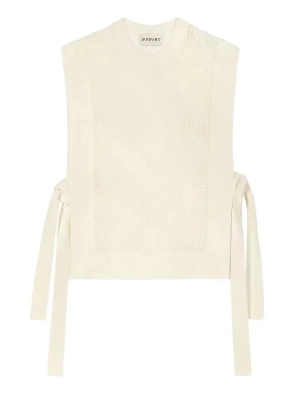 Eric Bompard Hooded Pointelle Knitted Top - Neutrals