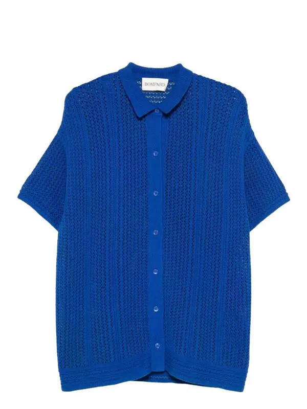 Eric Bompard Open-work Buttoned Shirt - Blue