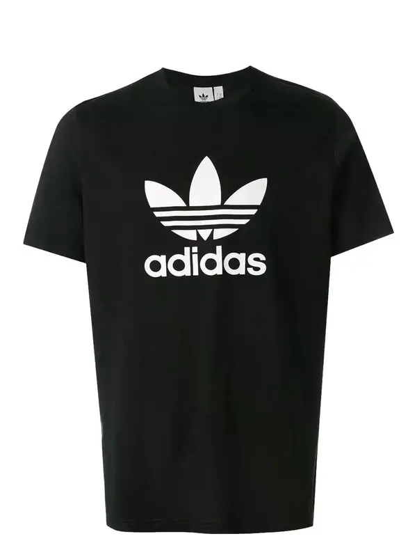 Adidas Trefoil Logo-print T-shirt - Black