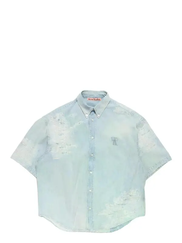 Acne Studios Mended Denim Shirt - Blue