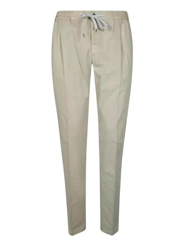 PT TORINO Pleated Elastic Trousers - Neutrals